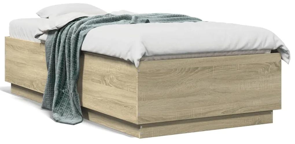Rám postele dub sonoma 75 x 190 cm kompozitní dřevo,  3209760