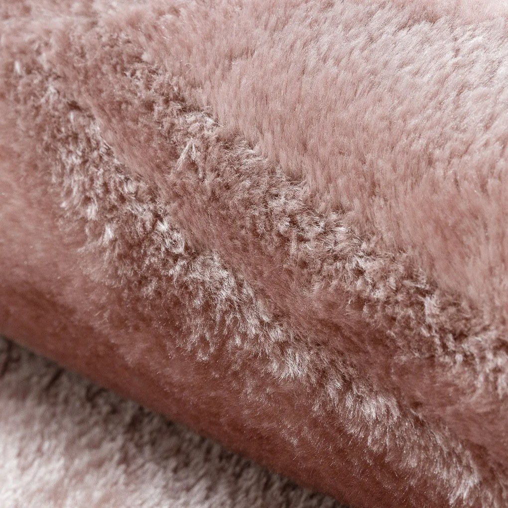 Dywany Łuszczów, Kusový koberec Visco Rabbit Pink 8 kruh, 160x160 (průměr) kruh, růžová, dětský pokoj
