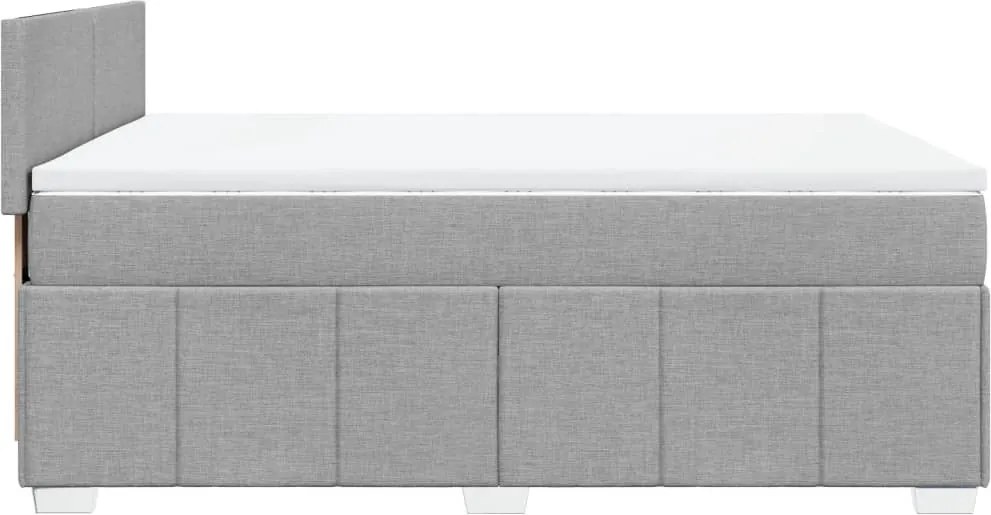 Box spring postel s matrací světle šedá 140 x 190 cm textil 3289356