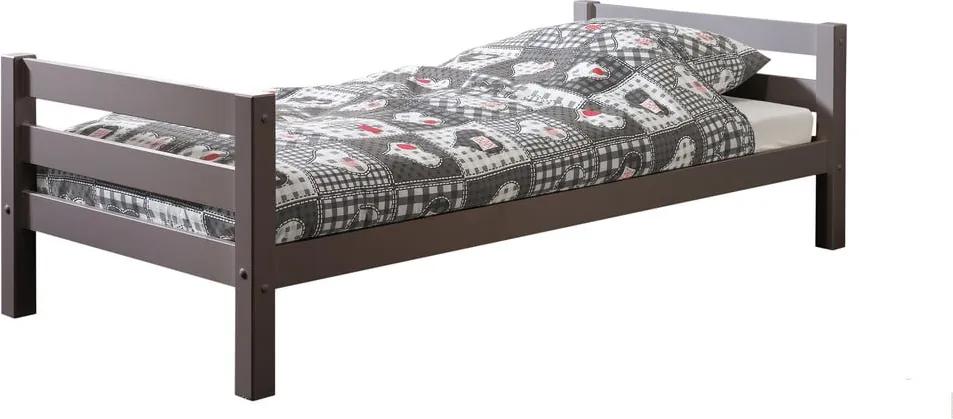 Šedá dětská postel Vipack Pino, 90 x 200 cm