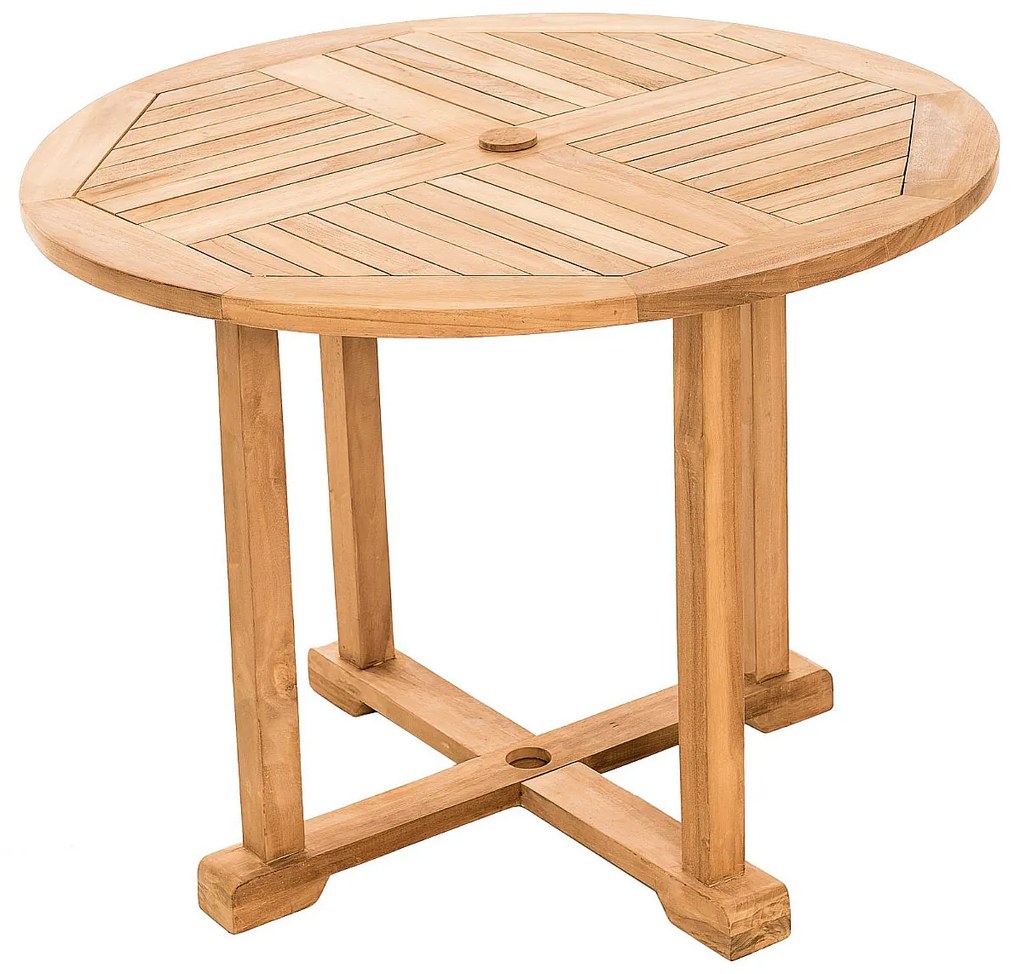 Zahradní pevný stůl ARGON ⌀ 100 cm (teak)