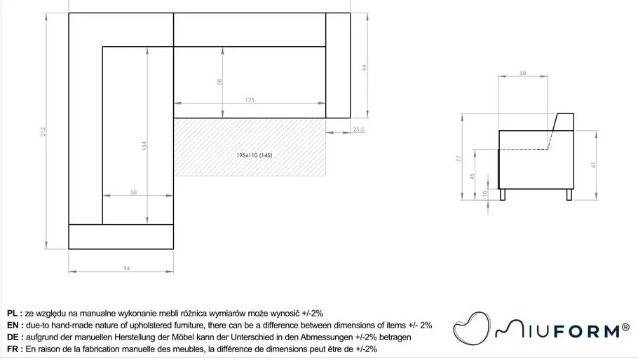 Hnědá rozkládací/s úložným prostorem rohová pohovka (levý roh/do L) Classy Sophie – Miuform