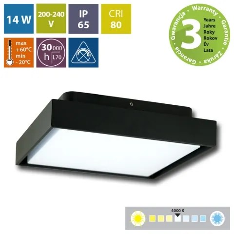 LED svítidlo McLED Andromede S, 14W, 4000K, IP65, černá ML-516.008.19.0