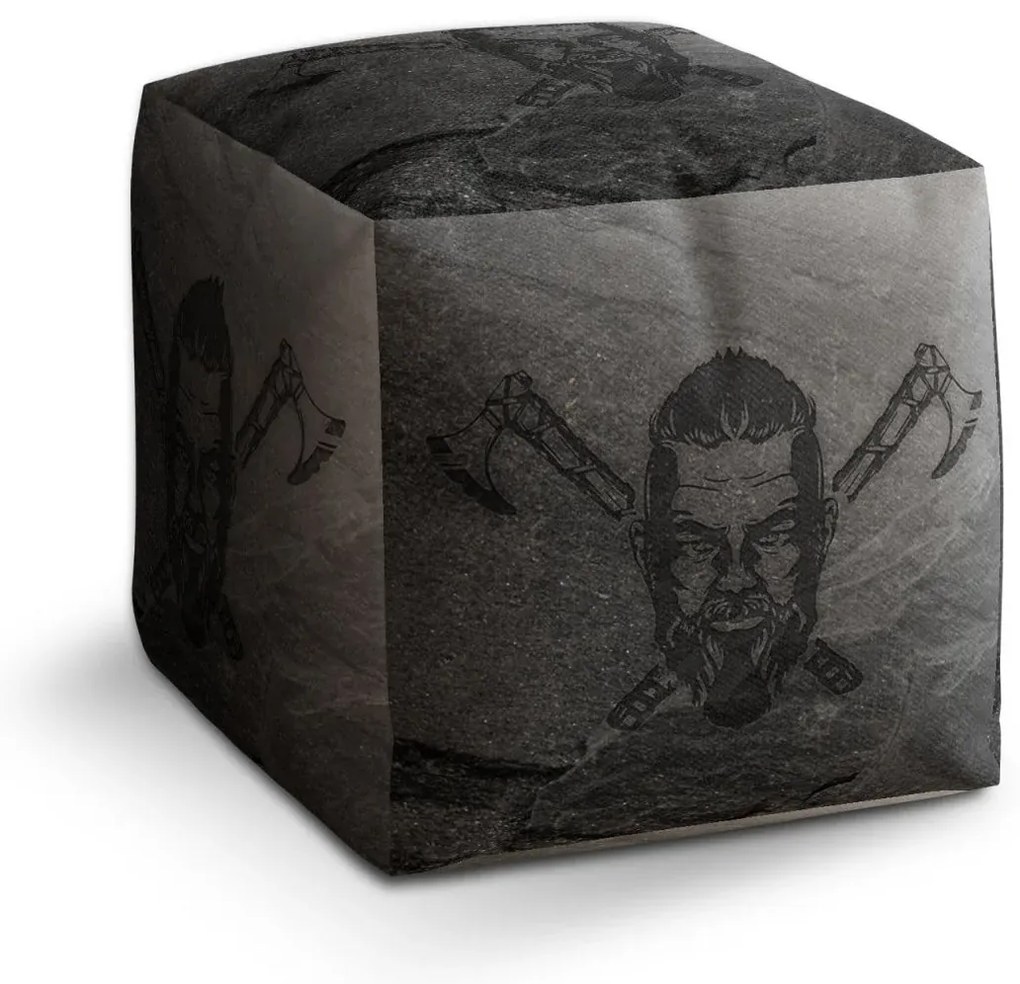 Sablio Taburet Cube Vikingové Stone: 40x40x40 cm
