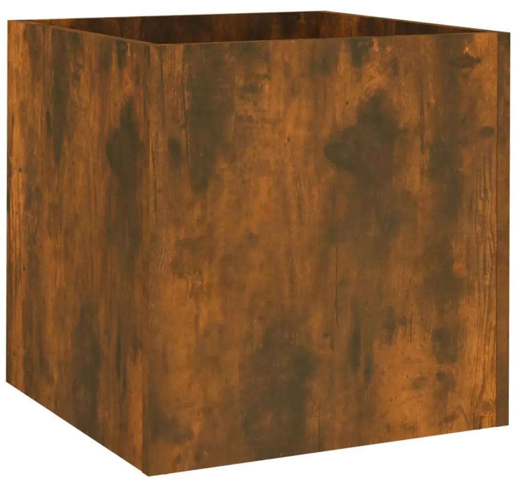 Truhlík kouřový dub 40 x 40 x 40 cm kompozitní dřevo - Default Title
