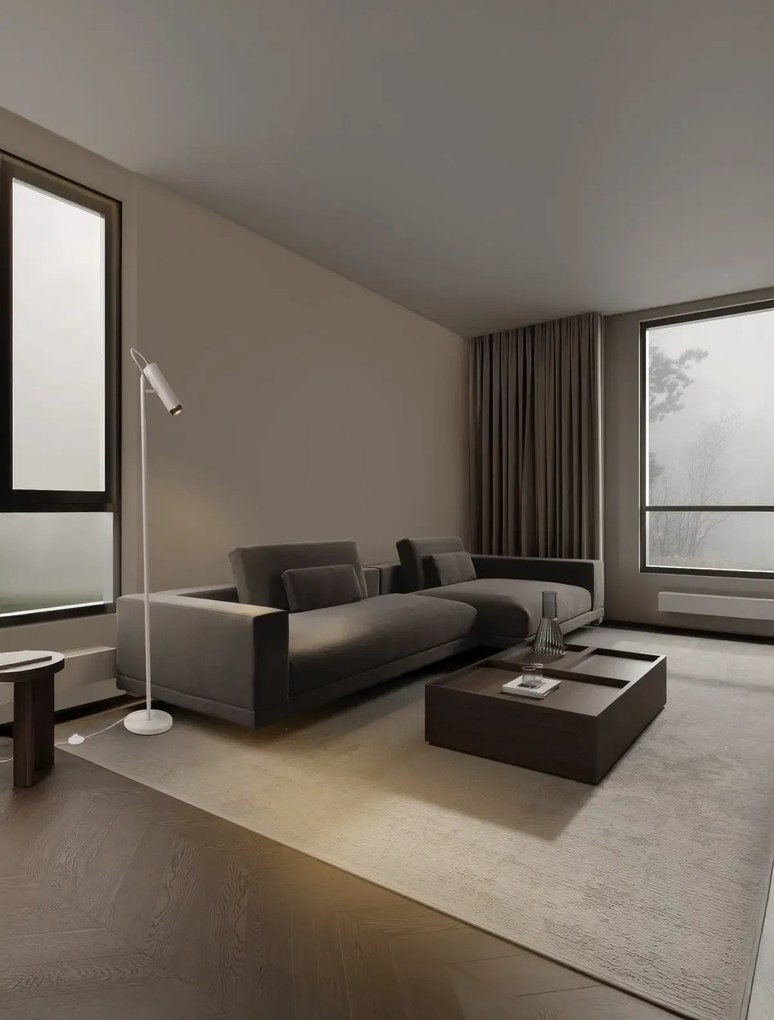 Designová stojací lampa Nessi Bílá
