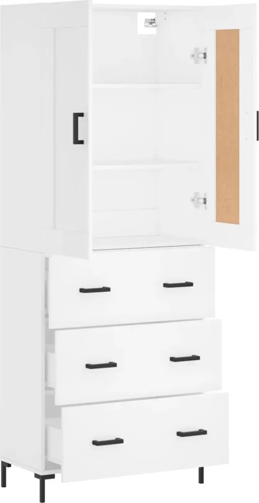Skříň highboard bílá 69,5 x 34 x 180 cm kompozitní dřevo 3199745