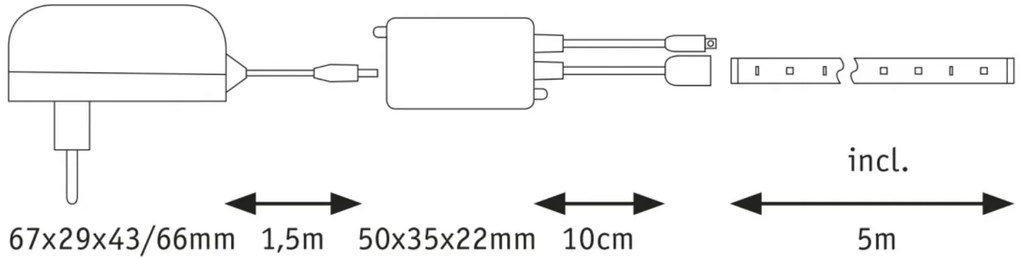 Paulmann 78888 EntertainLED Dynamic, sada RGB LED pásku, délka 500cm, 10,5W , dálkové ovládání