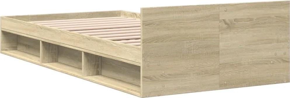 Rám postele se zásuvkou dub sonoma 75 x 190 cm kompozitní dřevo 3280806