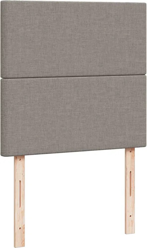 Box spring postel s matrací taupe 100 x 200 cm textil 3291964
