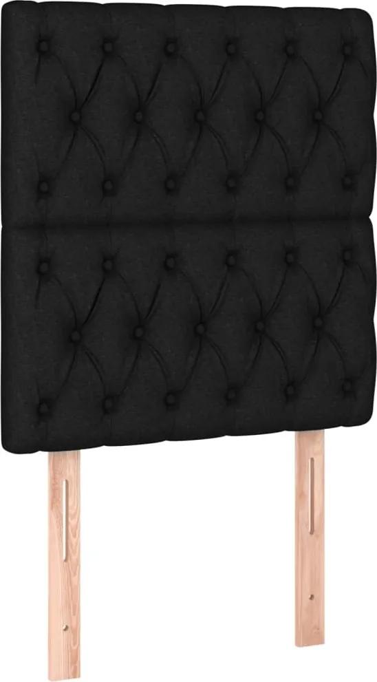 vidaXL Box spring postel s matrací 80 x 200 cm textil [3136791] Barva: Černá