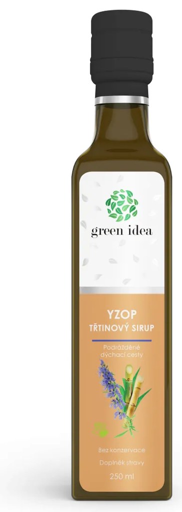 Green idea Yzopový sirup - třtinový 250 ml