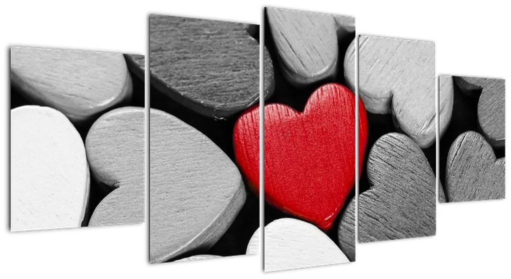 Červené srdce - obrazy na stěnu