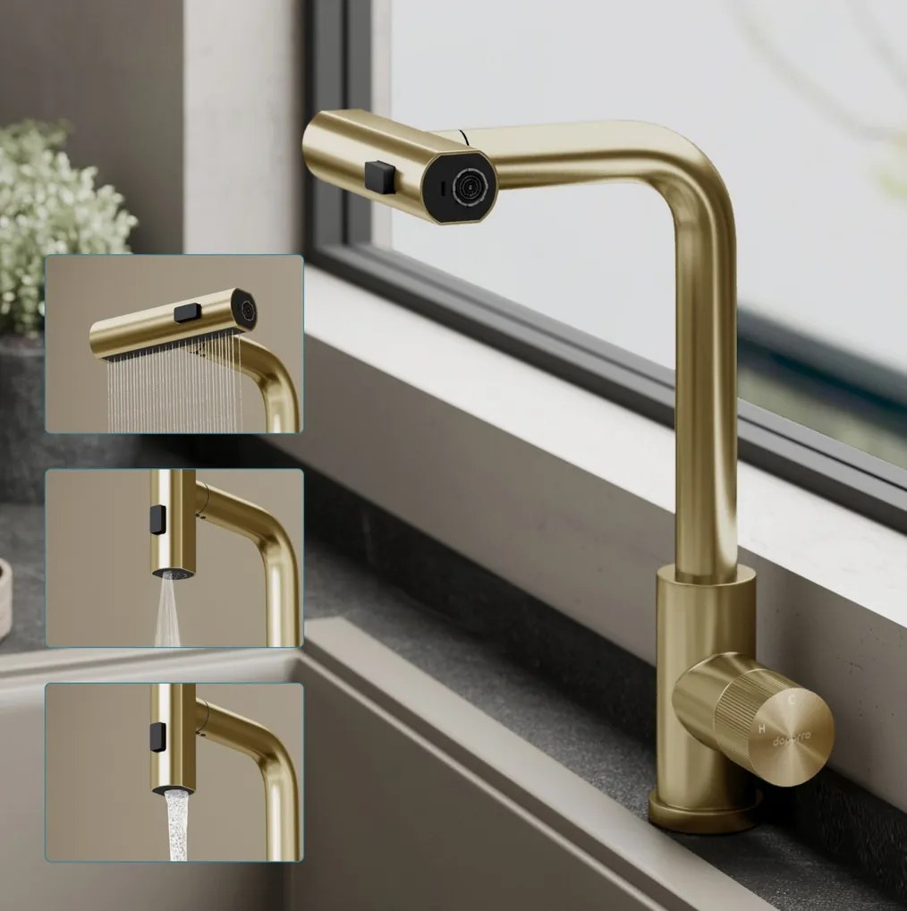 design kuchyňská baterie DOPORRO Turnix 2 - šedá
