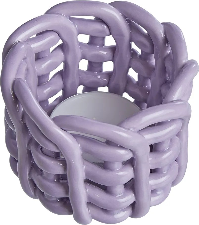 LITTLE CRAFT Svícen na čajovou svíčku 6 cm - fialová