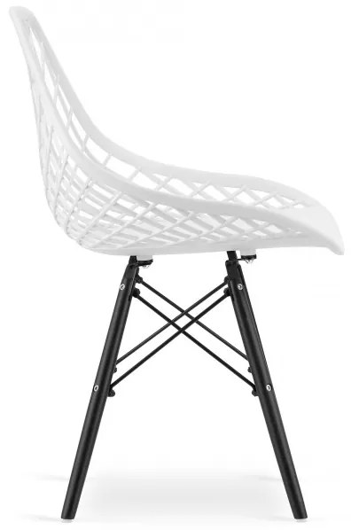 Set jídelních židlí SAKAI bílé (černé nohy) 4ks