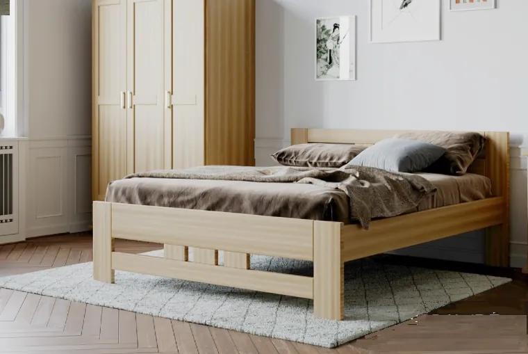 Via-nábytek Postel ANESTA masiv buk - nízké čelo u nohou Povrchová úprava postele: Buk (lakovaný) Rozměry postele: 120 x 200