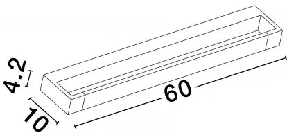 LED černá svítilna na zeď Arga 17W