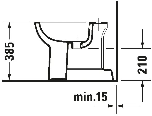 Duravit 22371000002 - Stojící bidet D-CODE 35,5x52,5 cm keramika/lesklá bílá