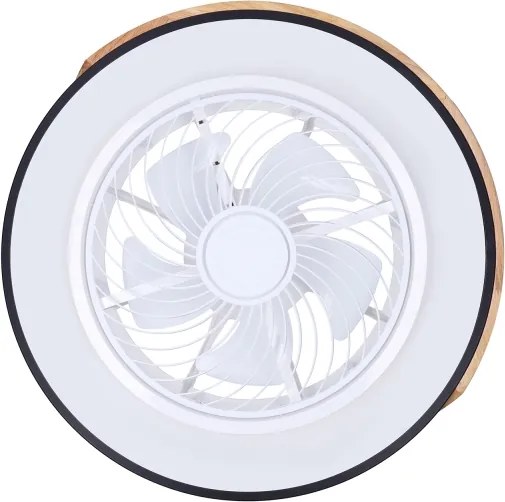 Brilagi-LED Stmív. svítidlo s ventilátorem LED/30W/230V 3000-6500K černá/dub +DO