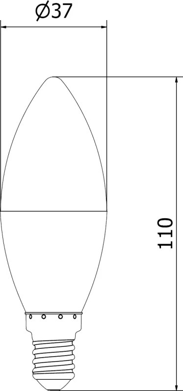 Mexen Nova, LED žárovka E14, C37, 9W, teplá - 3000K, 945 lm - L102-E14-0930-01