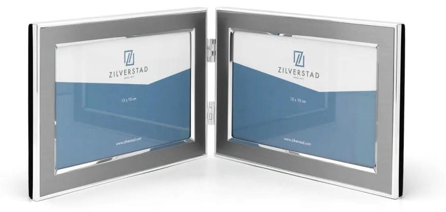 Kovový stojací rámeček ve stříbrné barvě 36x13 cm Padua – Zilverstad