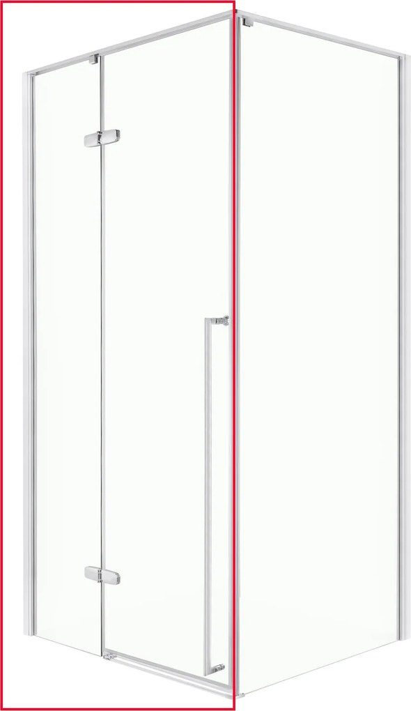 Novoterm Modul sprchového koutu NV-Long DR CHR 80 - dveře, chrom/transparent - bez vaničky