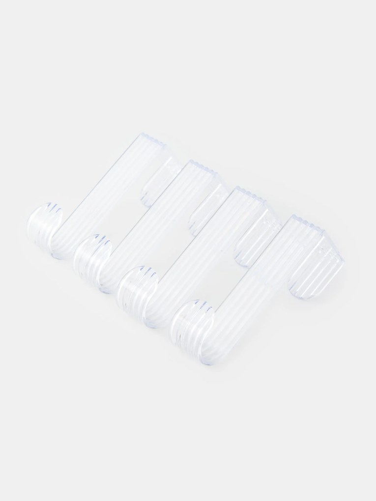 Sinsay - Sada transparentních závěsných háčků na dveře 4 pack - clear