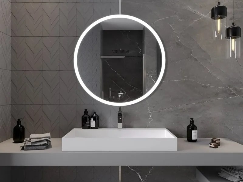 Mexen Oro koupelnové zrcadlo s podsvícením, kulaté 90 cm, LED 6000K, proti mlžení - 9824-090-090-611-00