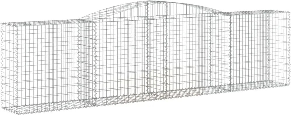 Klenuté gabionové koše 10ks 400x50x100/120cm pozinkované železo 3147004