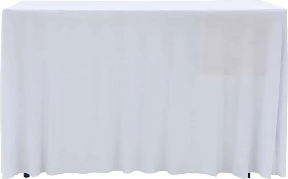 Rautové sukně s řasením 2 ks bílé 183 x 76 x 74 cm 133585