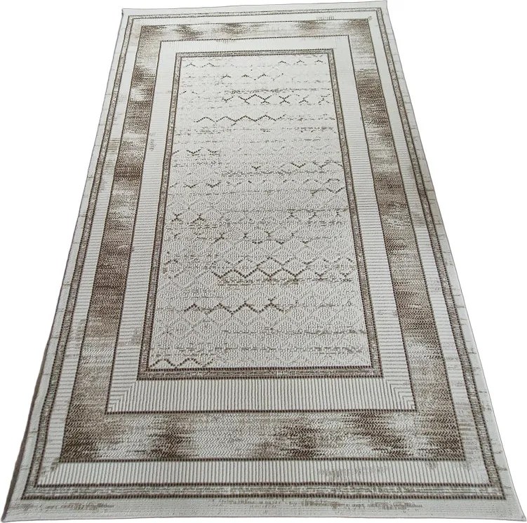 HU Béžový moderní koberec Glamour 31352-Vizion Rozměr: 60x110 cm
