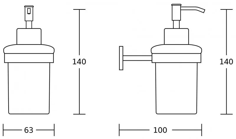 Mexen příslušenství, ZOJA dávkovač mýdla, chromová, 70191388-00