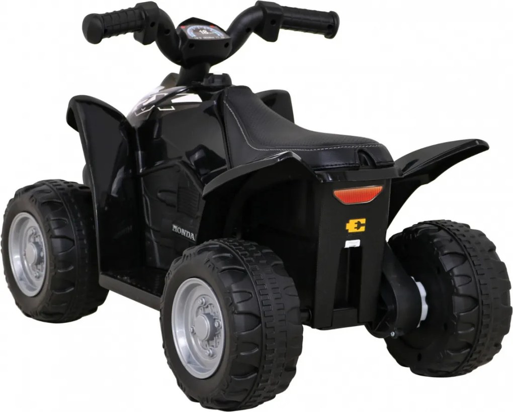 Ramiz Čtyřkolka Honda 250X TRX na baterie černá + klakson + LED + ekokůže