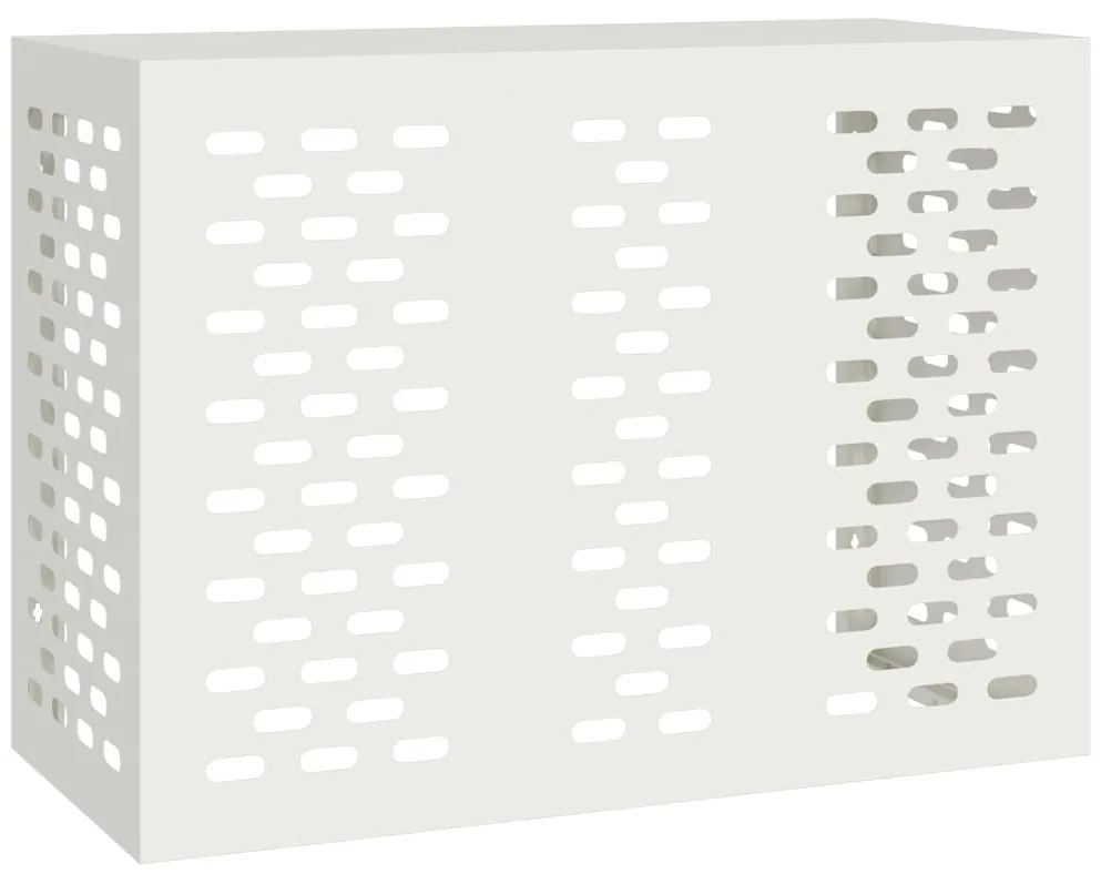 vidaXL Ochrana klimatizace Bílá 110 x 50 x 80 cm Ocel