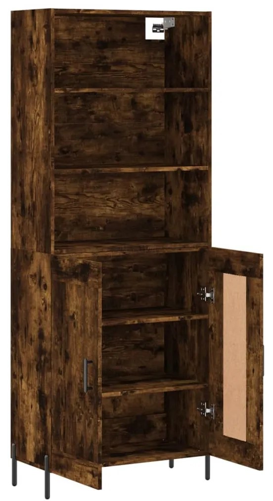 Skříň highboard kouřový dub 69,5 x 34 x 180 cm kompozitní dřevo,  3189970