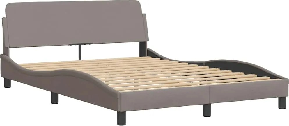 Rám postele bez matrace Hanko taupe 140 x 200 cm textil 3310395