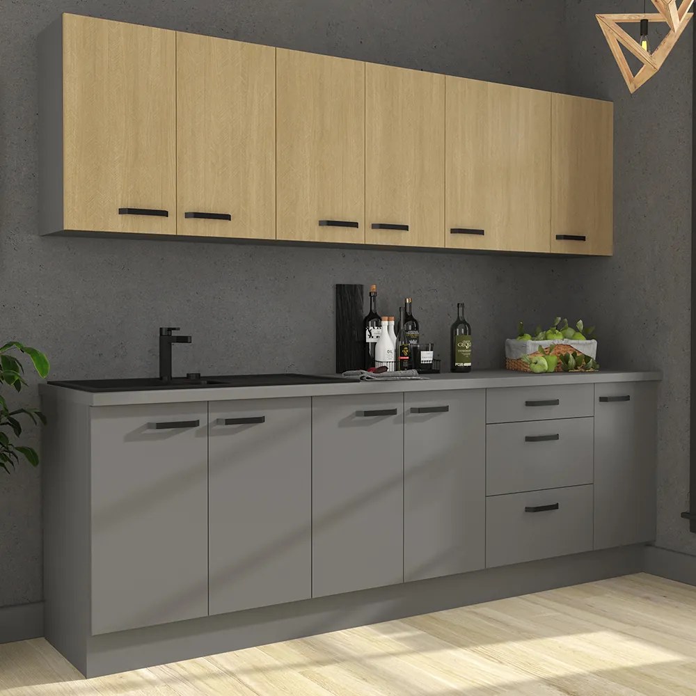 SCANDI sc | kuchyňský sokl | 200 cm | výška 15 cm | šedá antracit