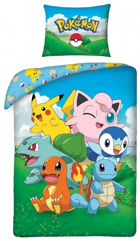 Dětské povlečení Pokémon Nejsilnější tým 140x200/70x90