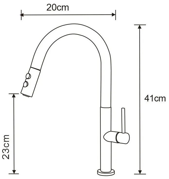 Mexen Ava - Vysoká baterie/dřezová, Zlatá, 672800-50