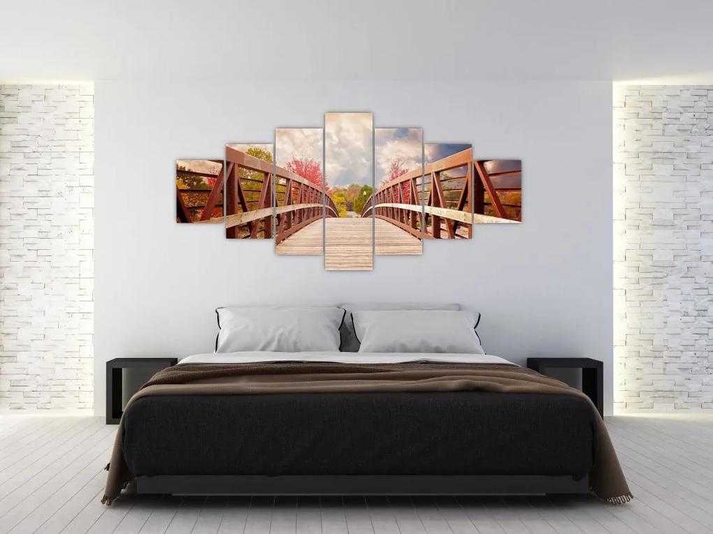 Obraz - dřevěný most (210x100 cm)