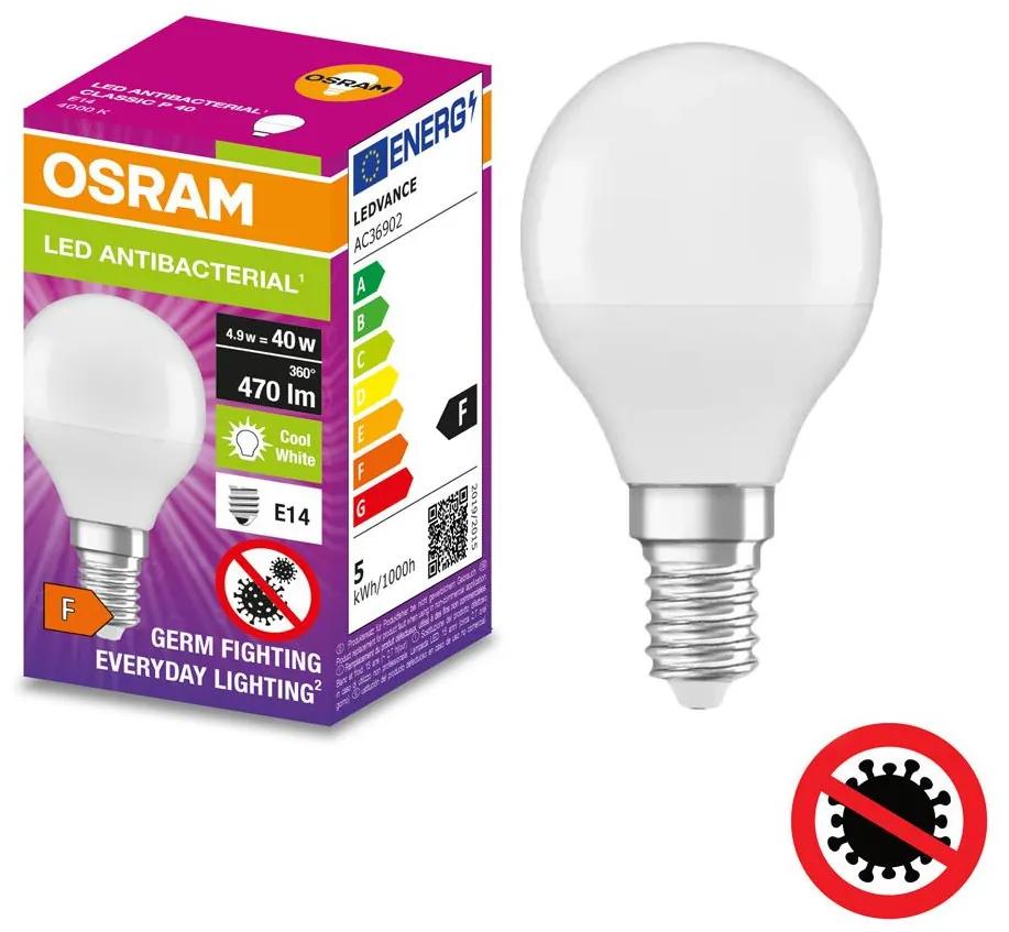 Osram | LED Antibakteriální žárovka P40 E14/4,9W/230V 4000K - Osram | P22711