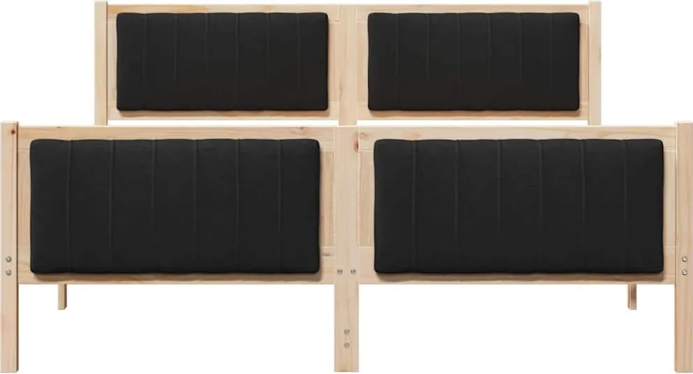 Rám postele Hnědo-černá 150 x 200 cm Masivní borovicové dřevo 3394315