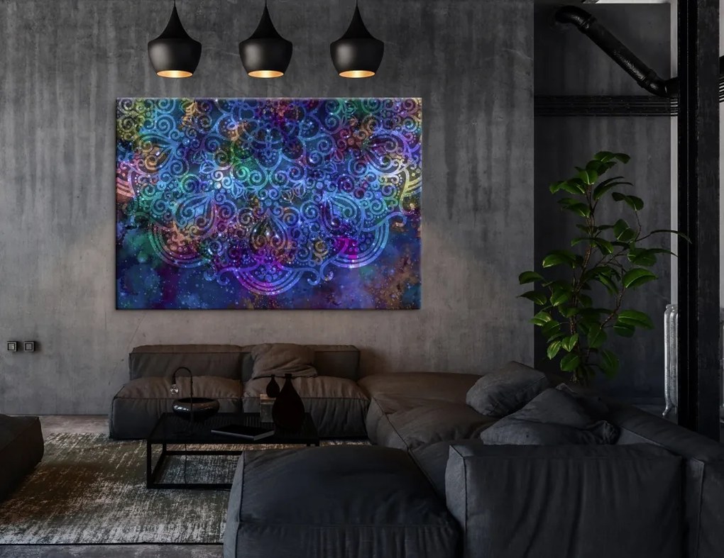 Obraz vesmírná mandala Velikost (šířka x výška): 120x80 cm