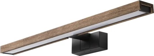 Brilagi -LED Koup osvět zrcad 3v1 WOODY MIRROR LED/12W/230V IP44 černá/dub ořech