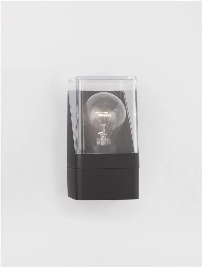 NV 9492740 Venkovní nástěnné svítidlo SELENA antracitový hliník a čirý akryl E27 1x12W 220-240V bez žárovky IP65 - NOVA LUCE