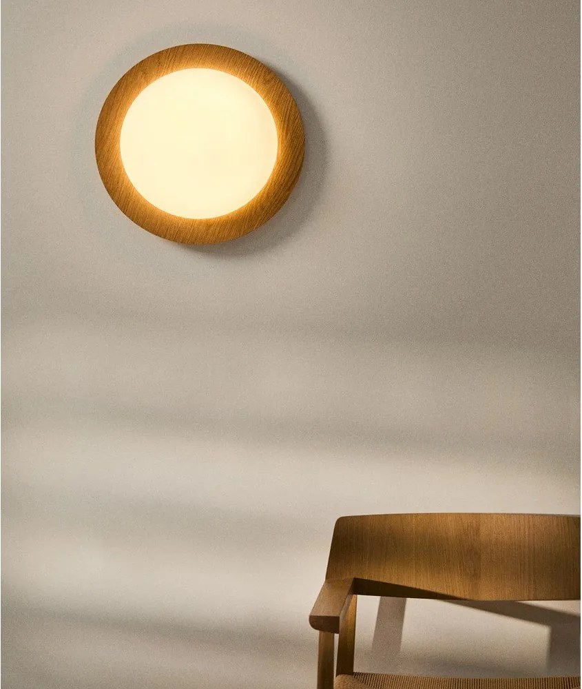 Kovové LED nástěnné svítidlo v přírodní barvě ø 40 cm Novae – Kave Home