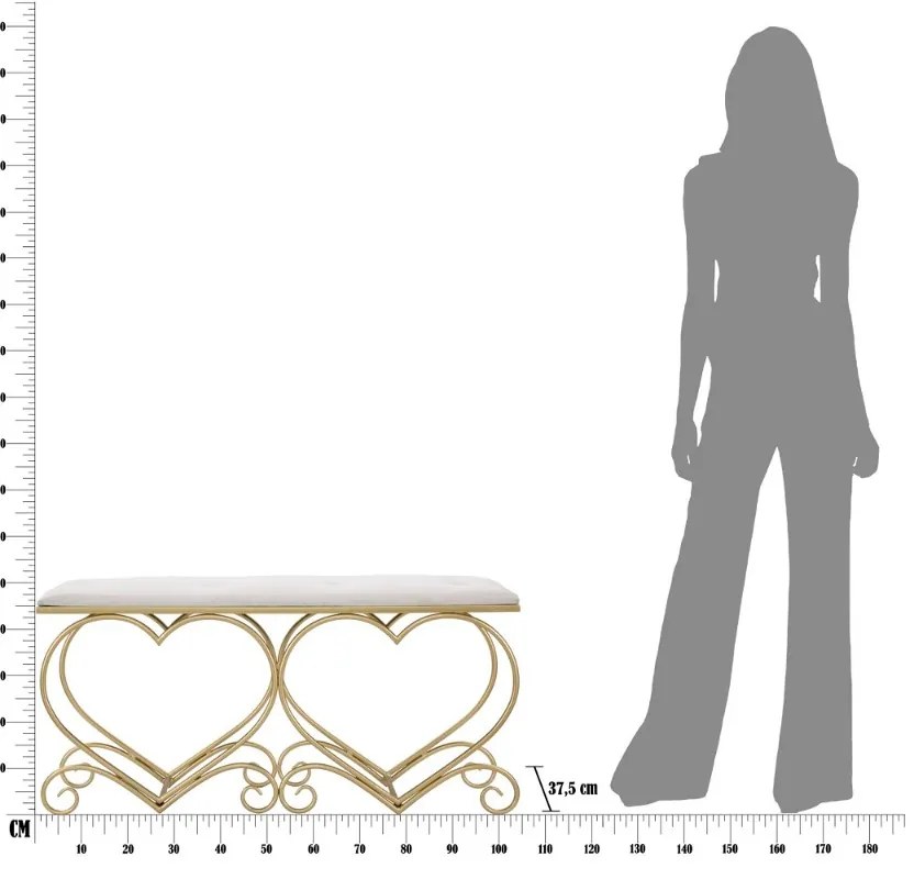 Designová lavice Efthymia 105 cm krémová