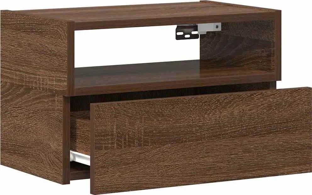 vidaXL Nástěnný noční stolek 45x26x28,5 cm [858598] Barva: Černá