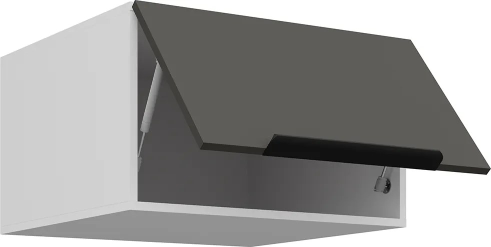 ARIA po | horní skříňka 60 NAGU-36 1F výklopná | 60 cm | HLUBOKÁ | ANTI FINGERPRINT povrch | bílá/šedá grafit